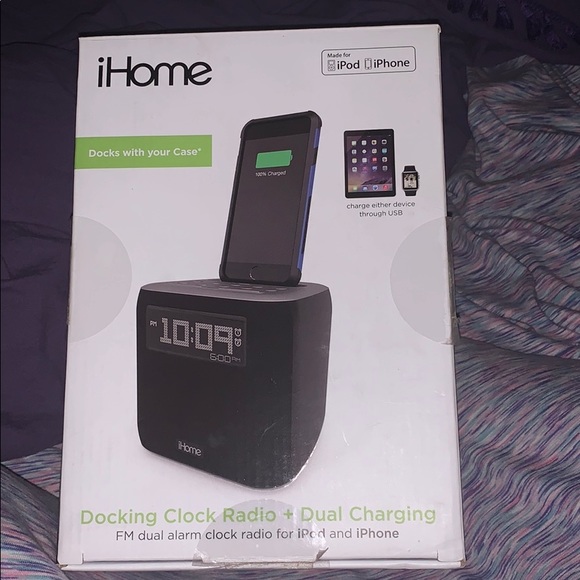 Portable Audio & Video | Ihome Docking Clock Radio And Dual Charging ...